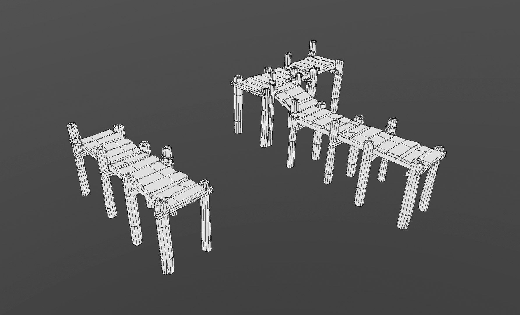 3D Model Stylized Lowpoly Fishing Wooden Pier In Handpainted Cartoon ...