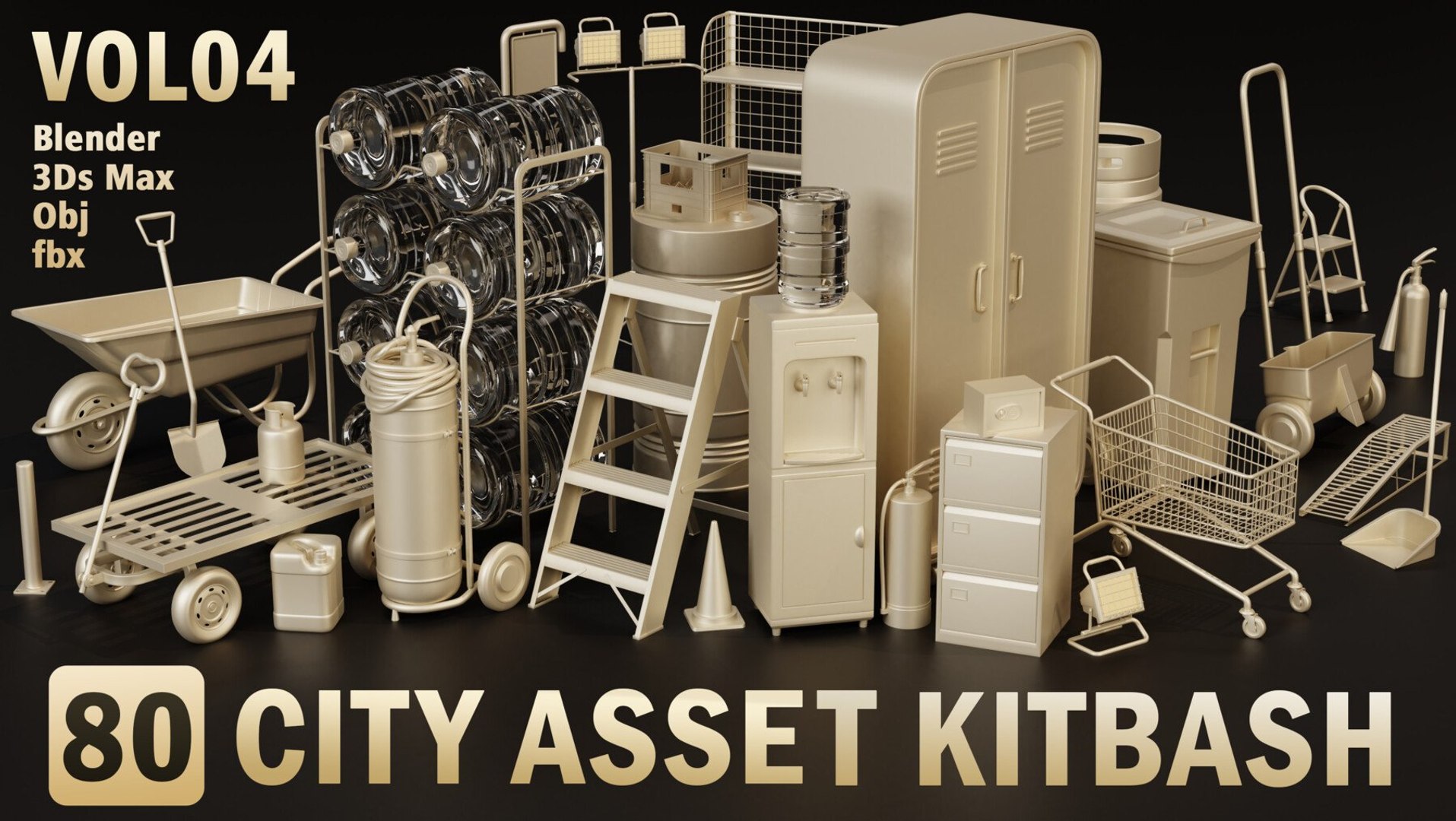 3D 80 City Asset Kitbash Low-poly 3D Model Model - TurboSquid 1966602