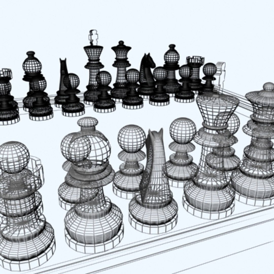 3d chess set model
