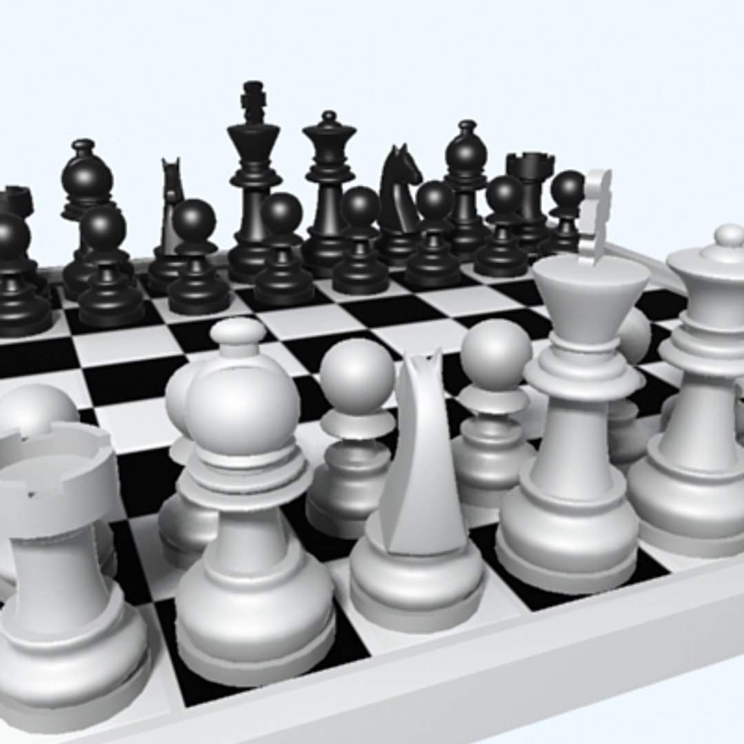 3d chess set model