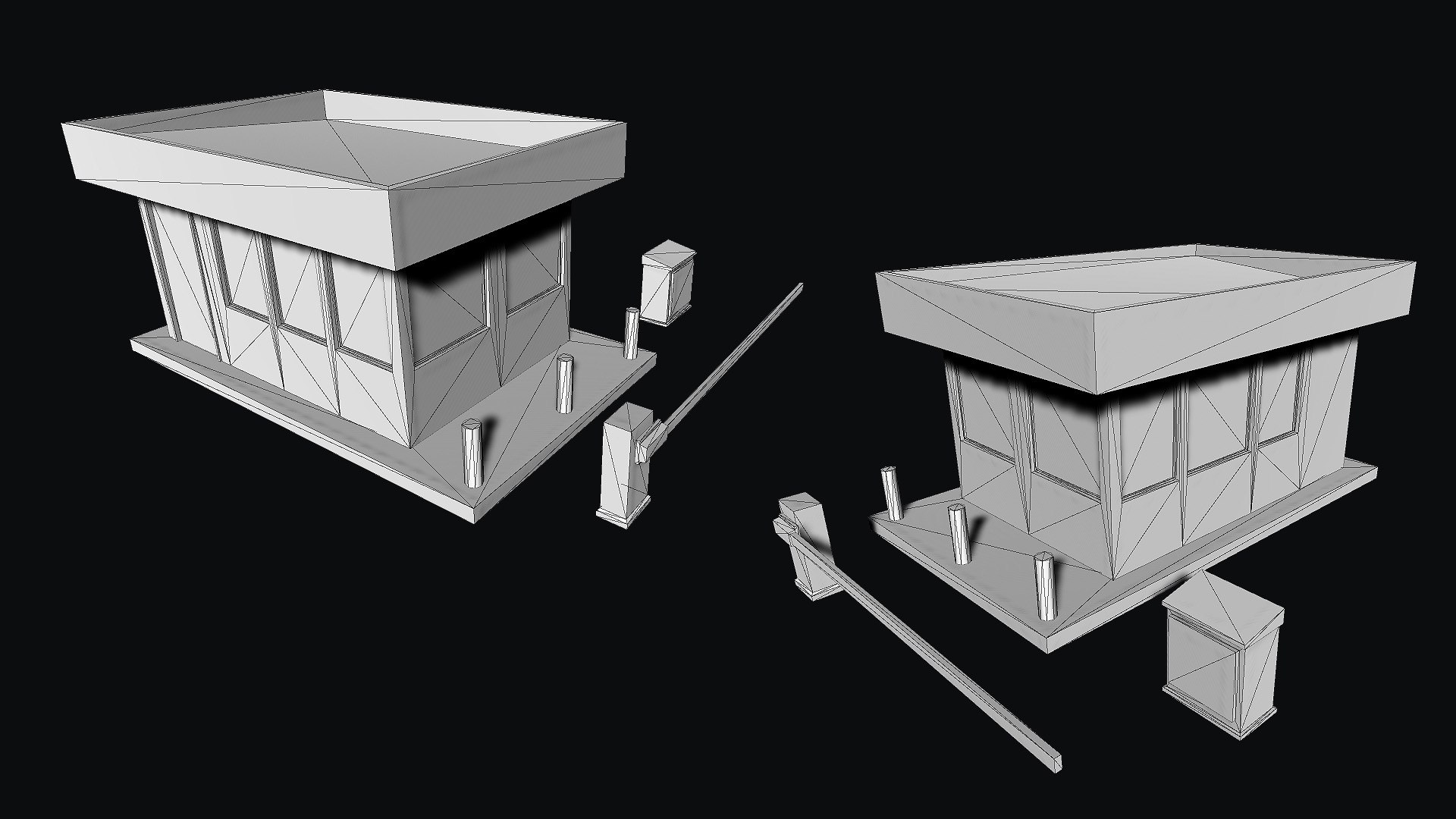 3D Security Booth Low-poly Game Ready 3D Model Model - TurboSquid 1722572