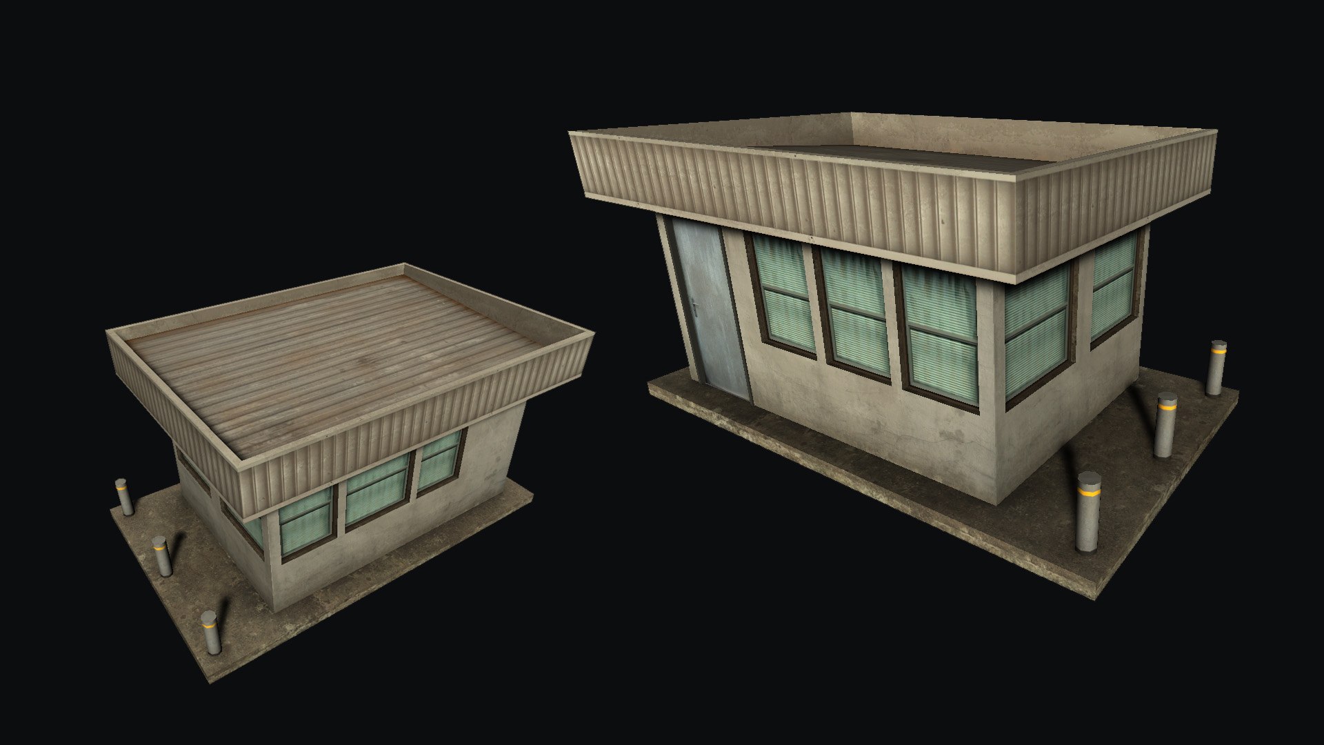 3D Security Booth Low-poly Game Ready 3D Model Model - TurboSquid 1722572