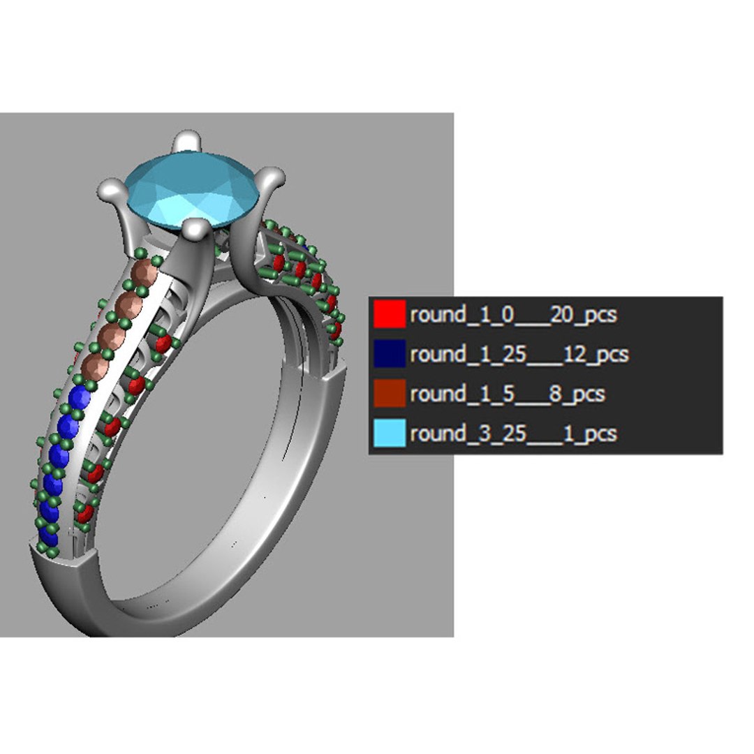 3d Engagement Ring
