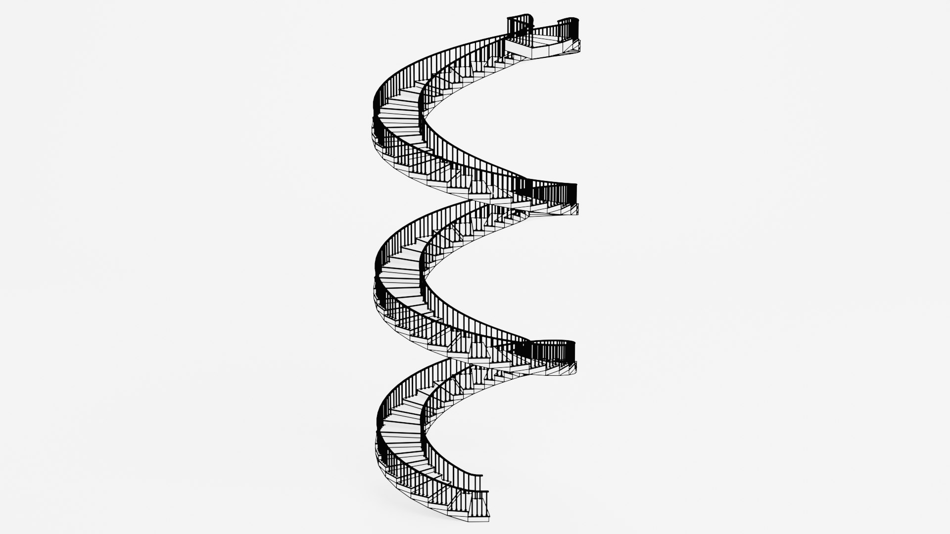 3D Spiral Staircase 06 - TurboSquid 2289191
