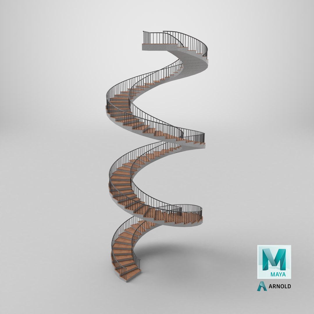 3D Spiral Staircase 06 - TurboSquid 2289191