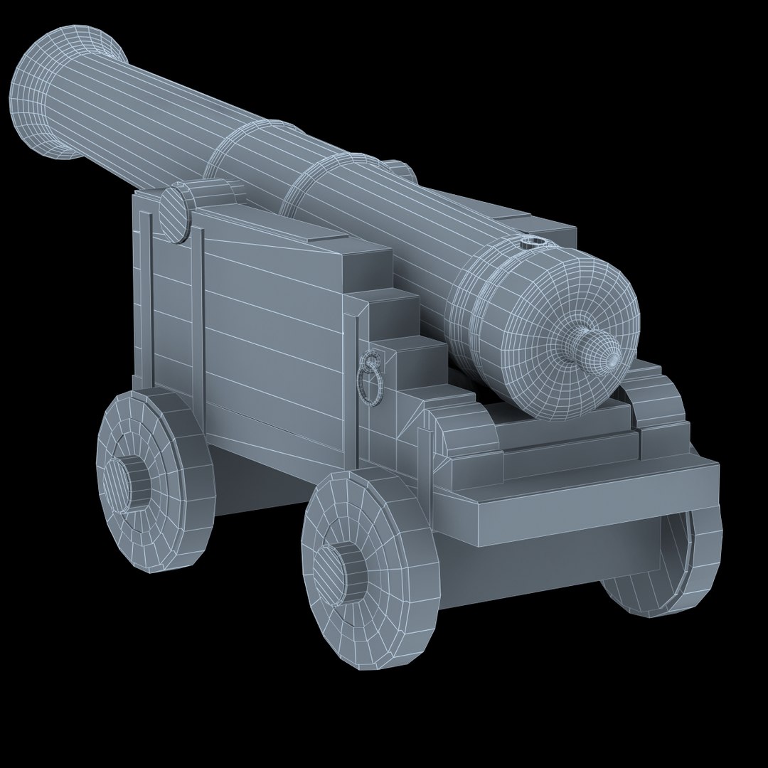 1800 Century Ship Cannon 3d Model