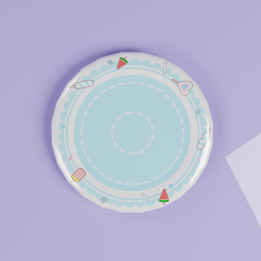 Cute Plate 3D Model - TurboSquid 2272798
