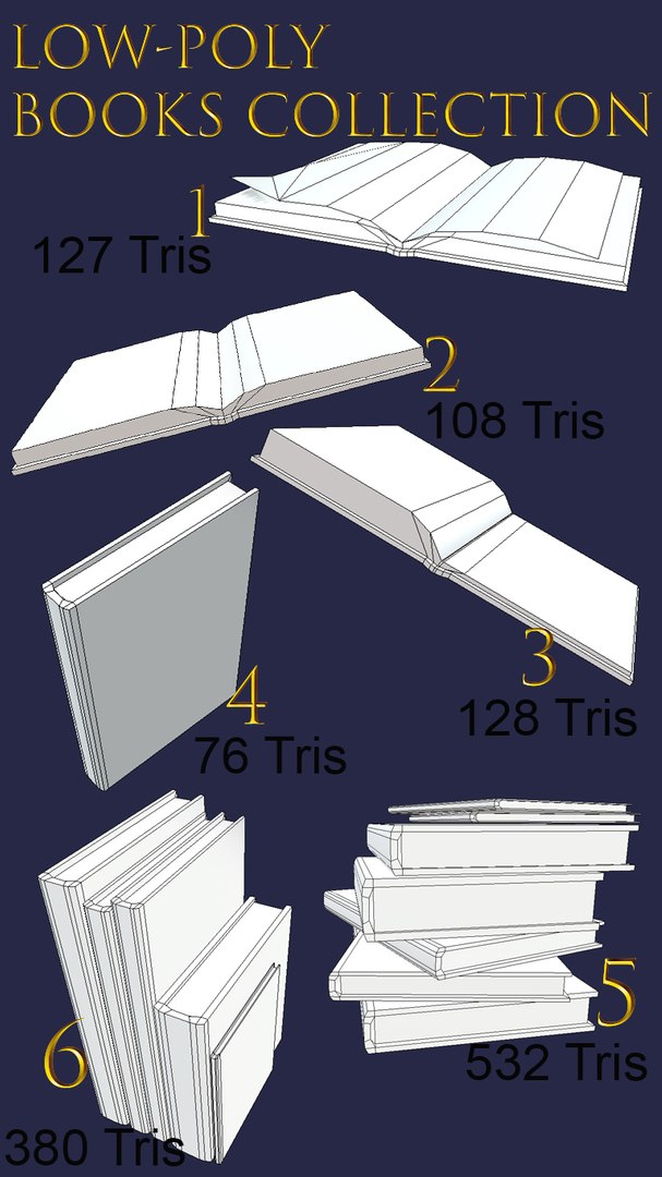 3D books uv model - TurboSquid 1420924