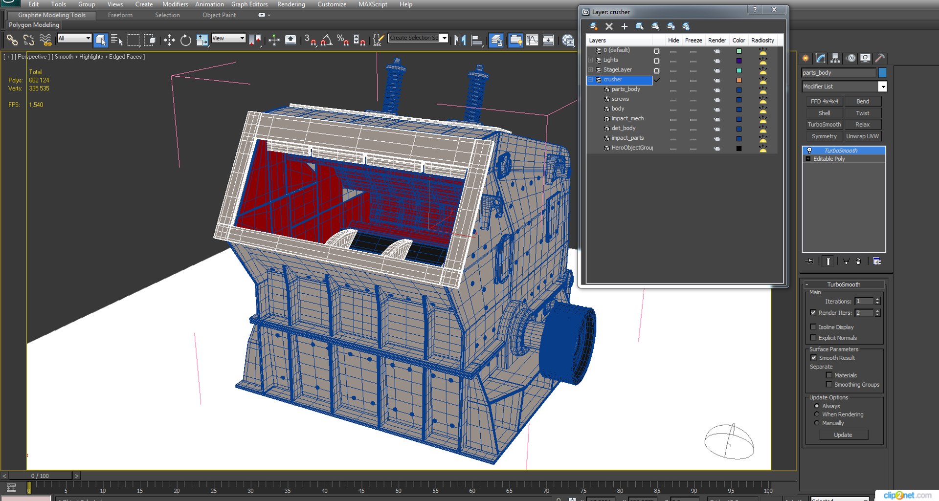 3D Model Impact Crusher Crush - TurboSquid 1621282