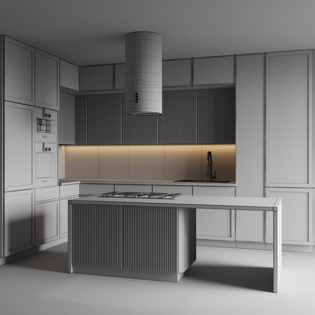 Kitchen 017 3D Model - TurboSquid 1873879