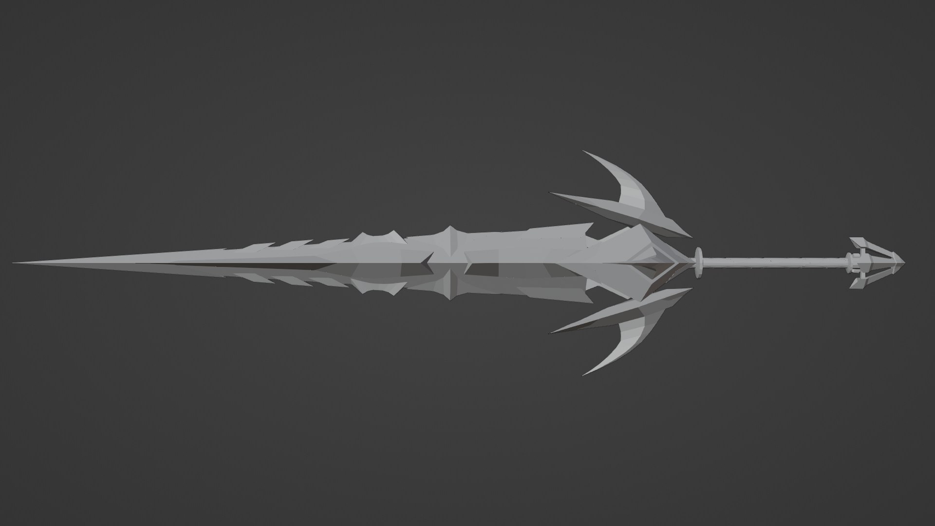 3D Fantasy Heavy Golden Sword Low-poly - TurboSquid 2020947