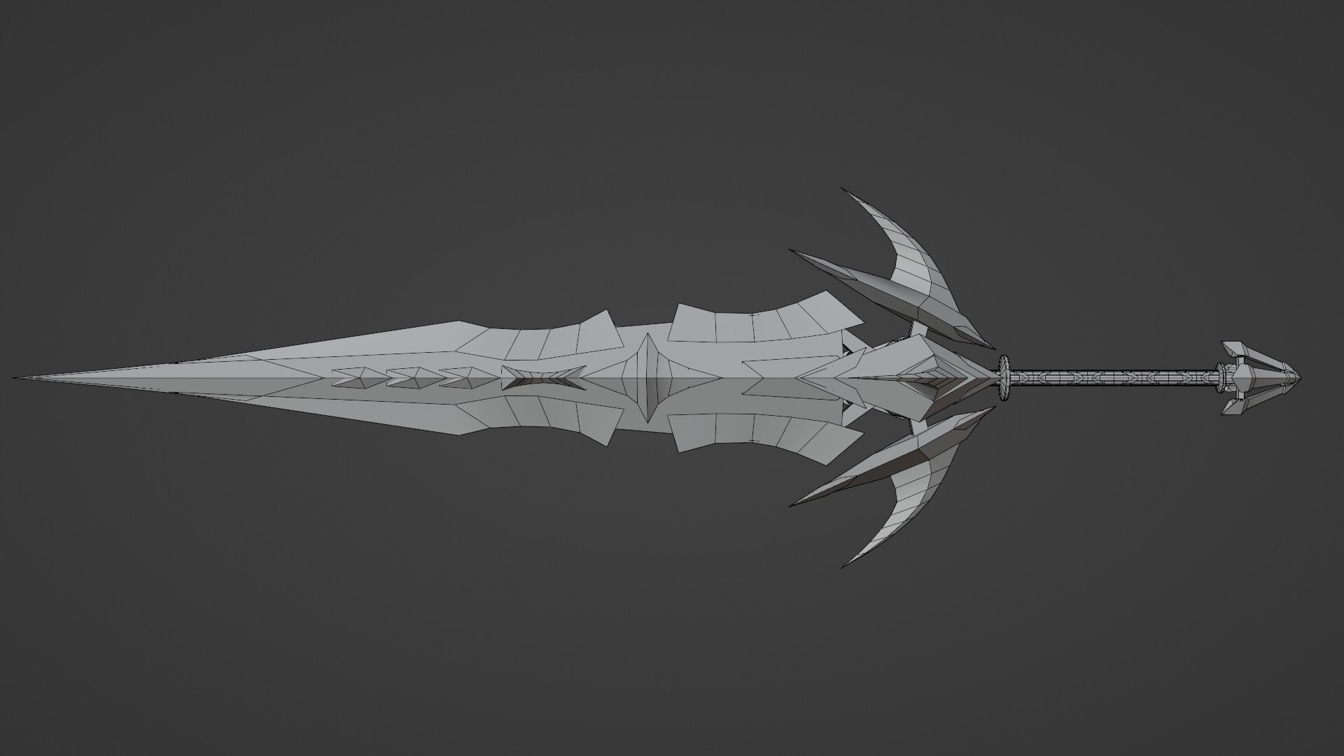 3D Fantasy Heavy Golden Sword Low-poly - TurboSquid 2020947