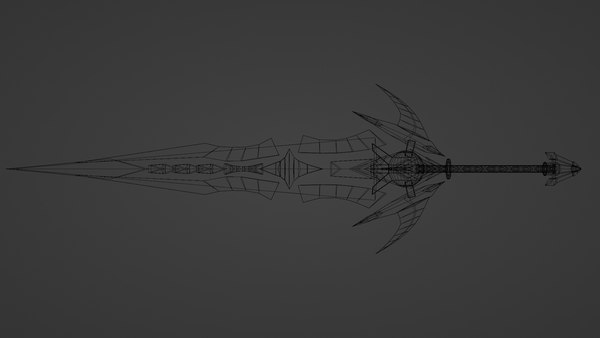 3D fantasy heavy golden sword Low-poly 3D model - TurboSquid 2020947