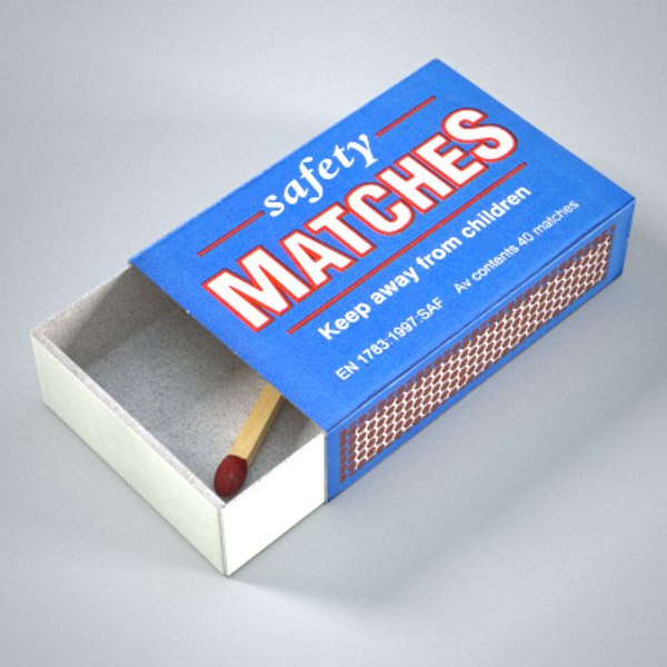 3d matchbox matches