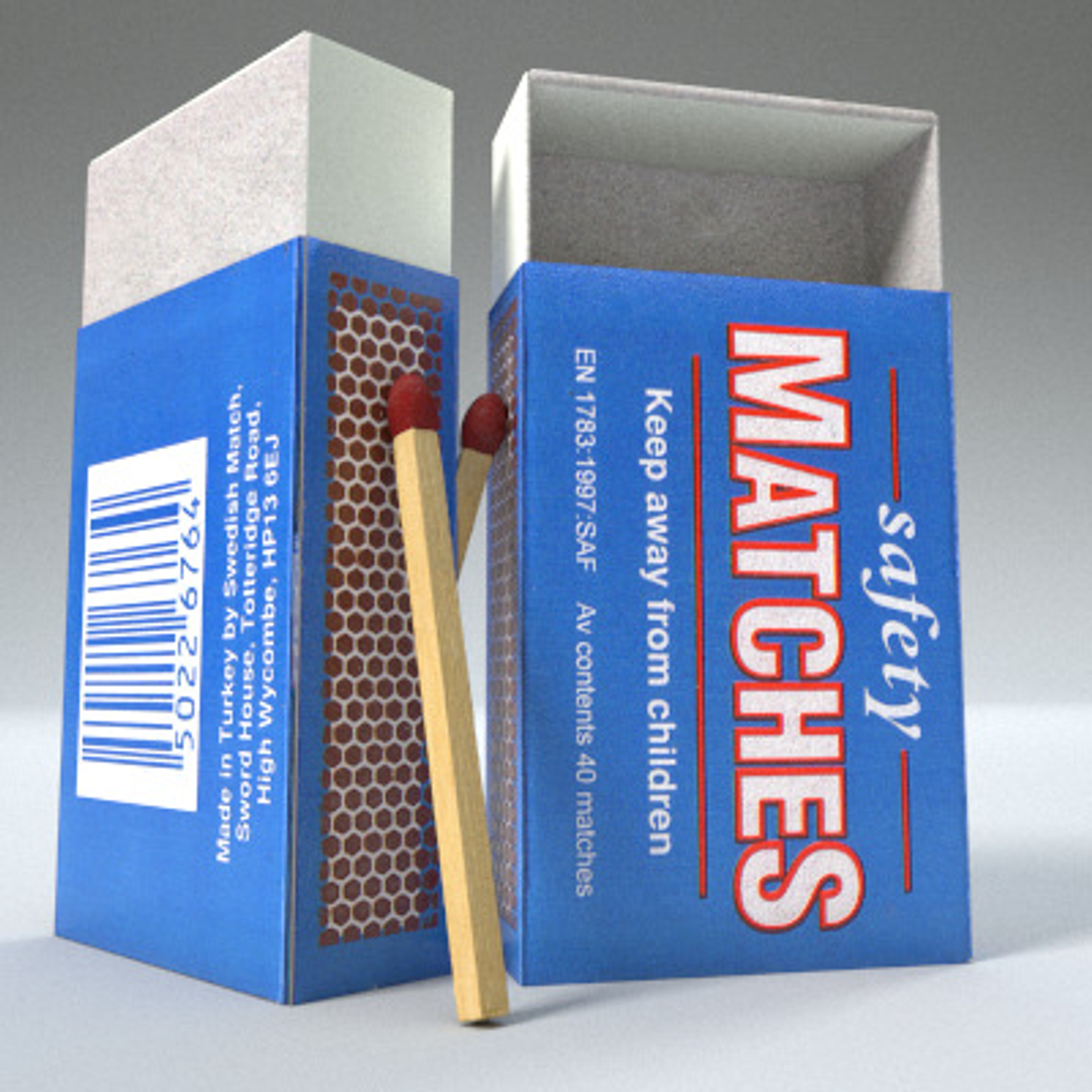 3d matchbox matches