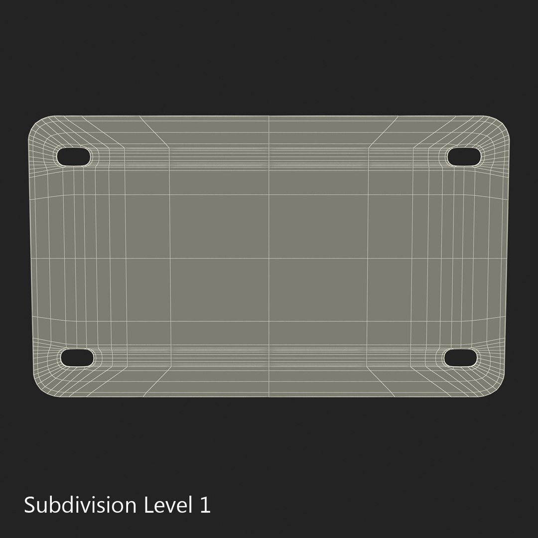 3d New York State License Plate Model