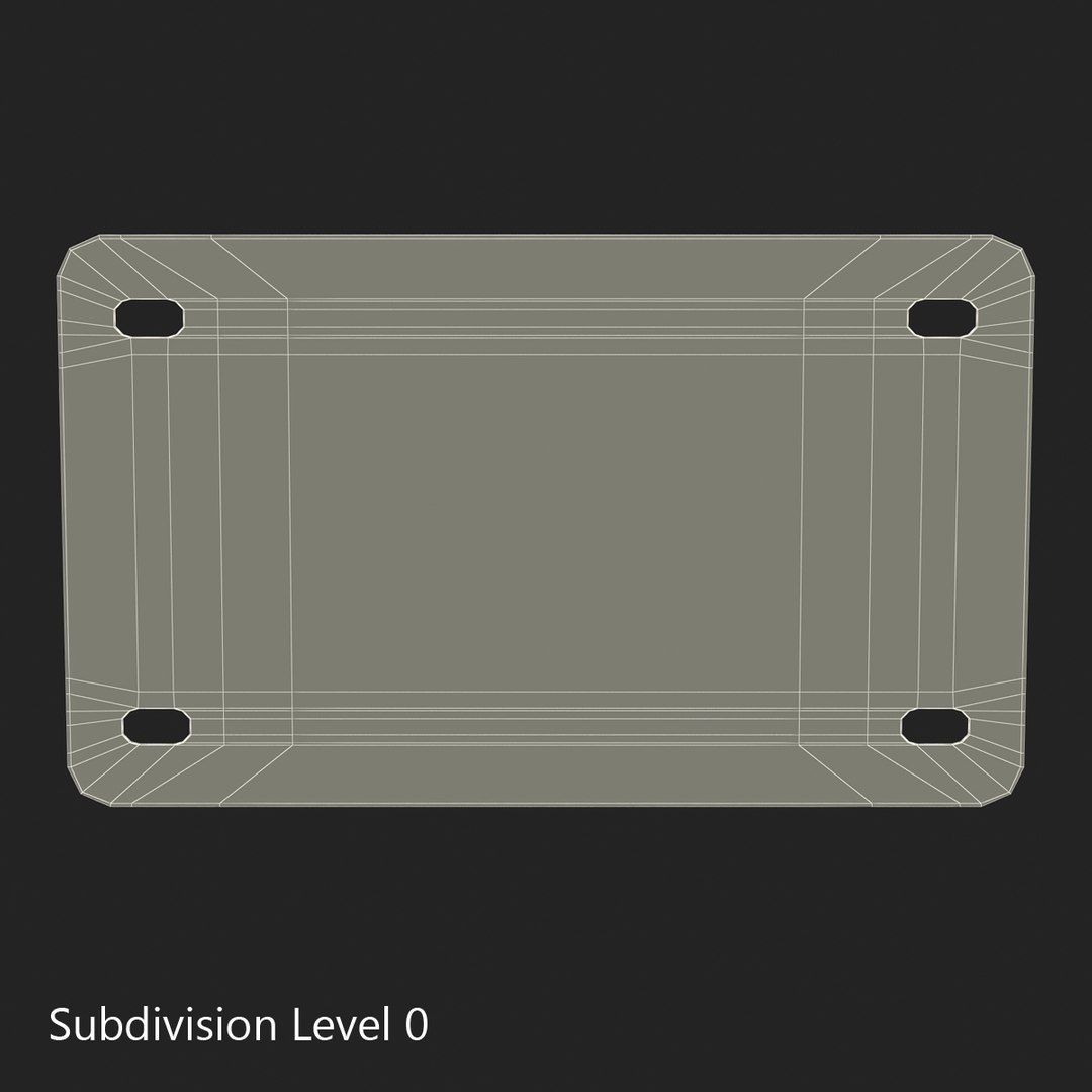 3d New York State License Plate Model