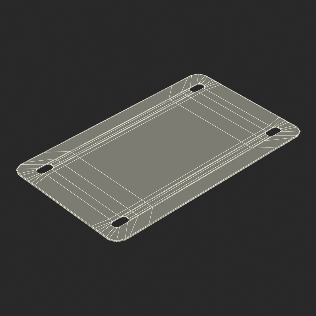 3d New York State License Plate Model