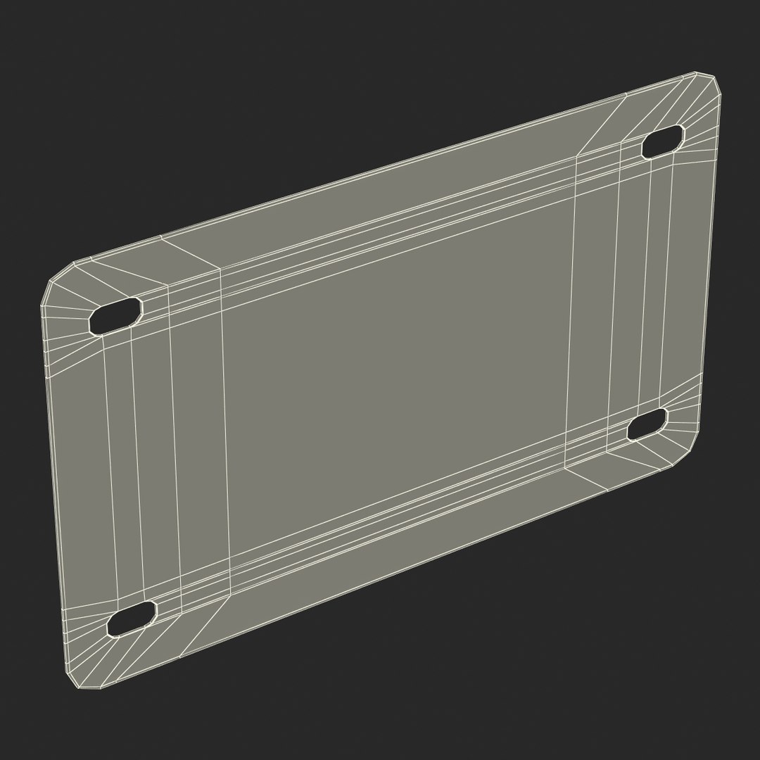 3d New York State License Plate Model