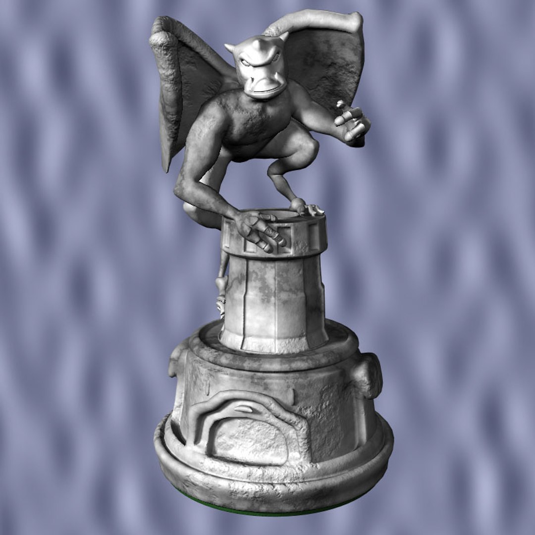 Gargoyle Chess Rook 3d Obj
