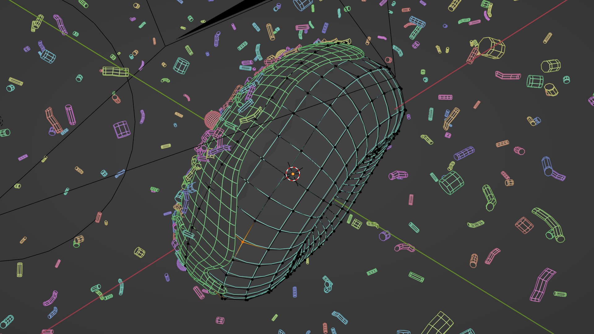 Doughnut Rotation Effect Floating Particle Background 3D Model ...