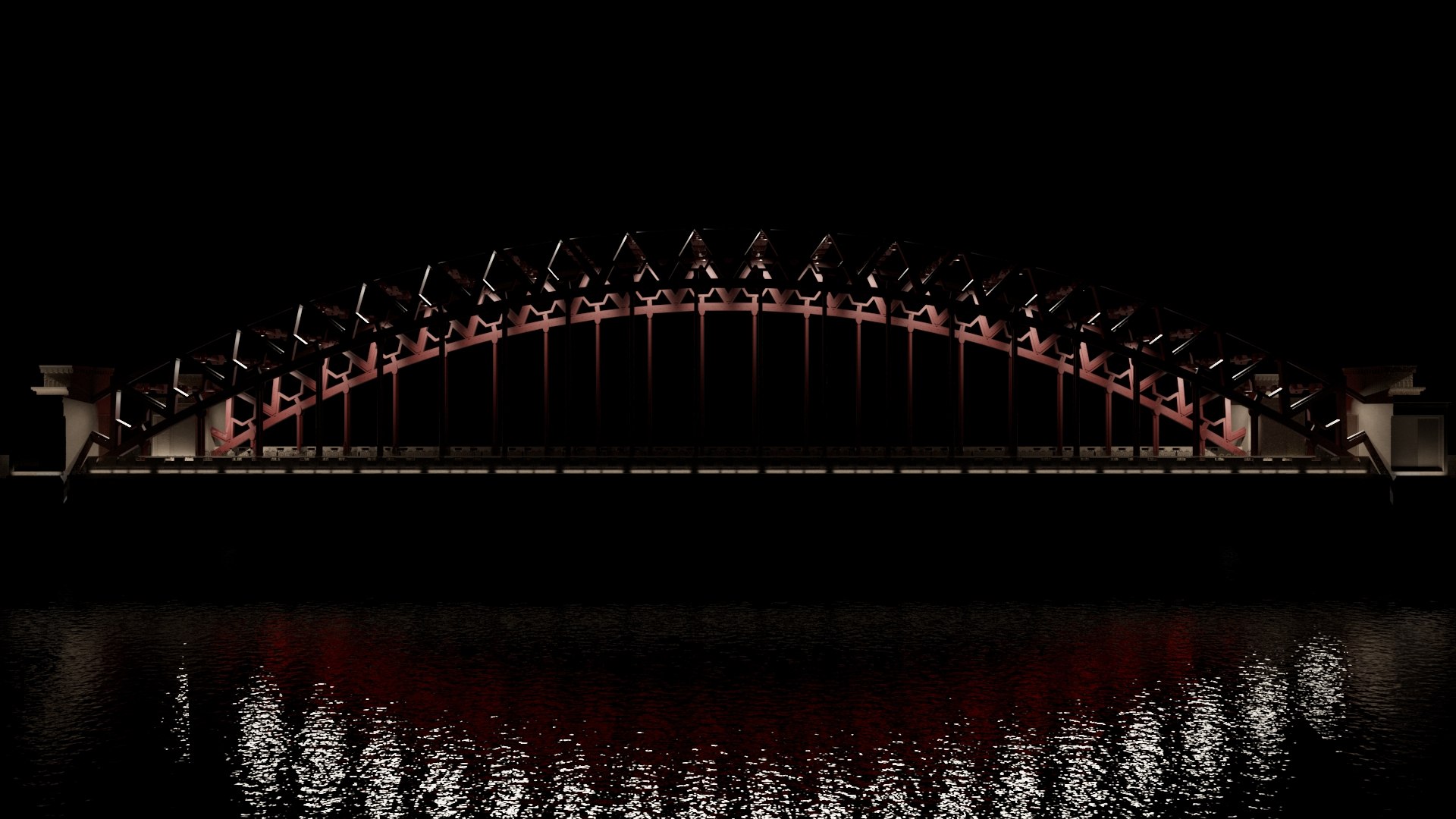 Rainbow Arch Steel Bridge 3D Model - TurboSquid 1599206