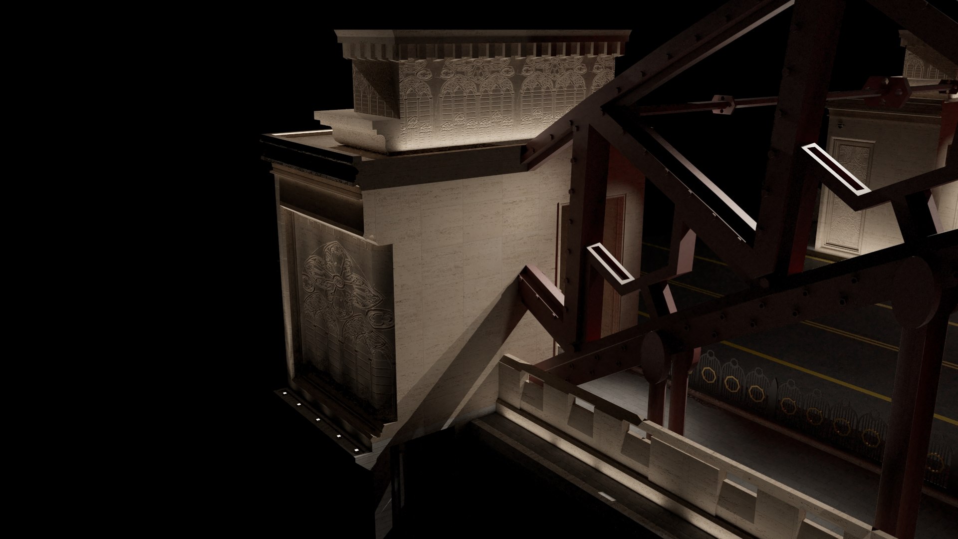 Rainbow Arch Steel Bridge 3D Model - TurboSquid 1599206