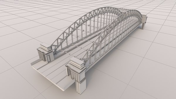 Rainbow arch steel bridge 3D model - TurboSquid 1599206