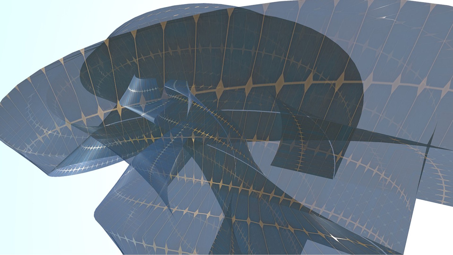 Transparent futuristic building architectural model - TurboSquid 1538553