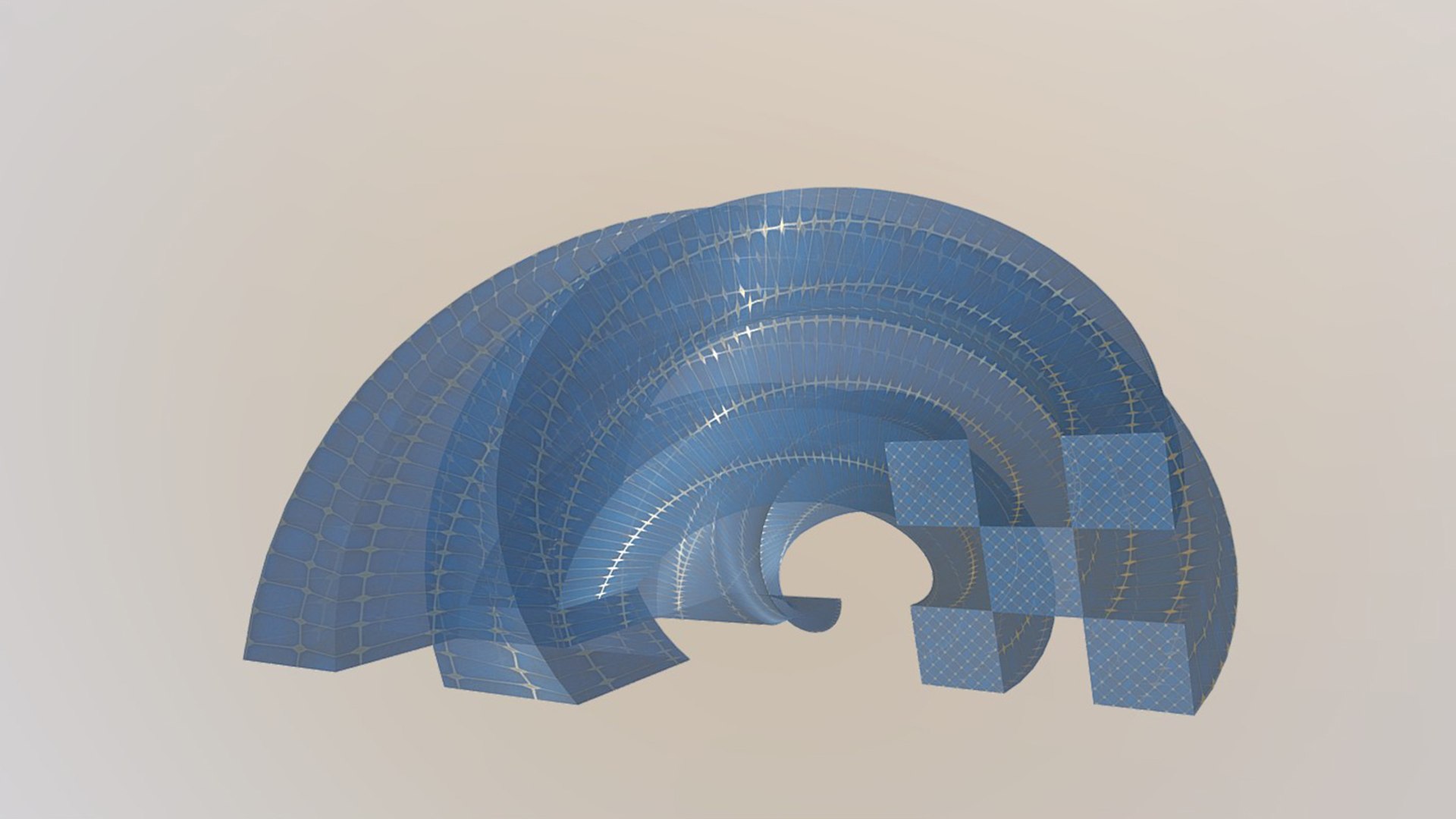 Transparent futuristic building architectural model - TurboSquid 1538553