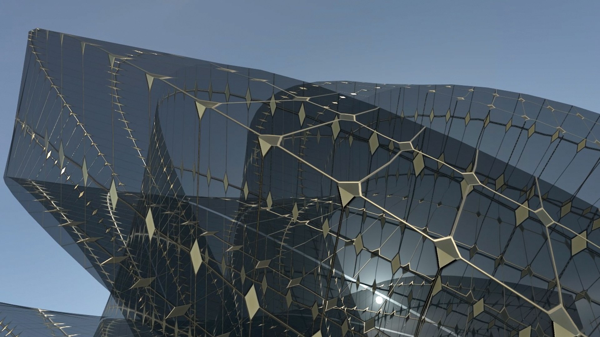 Transparent futuristic building architectural model - TurboSquid 1538553