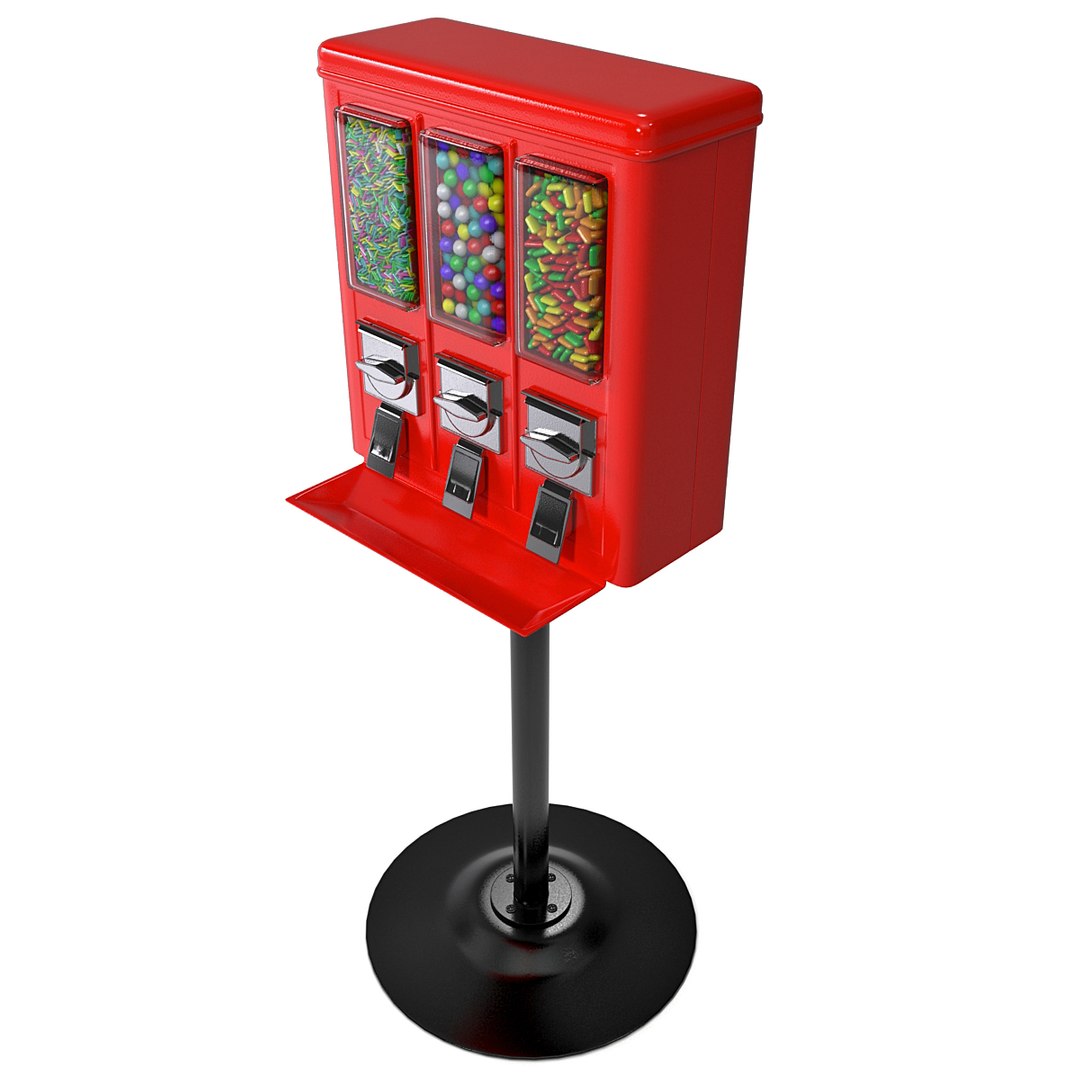 3d Model Triple Vend Machine