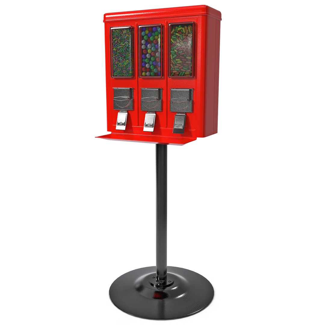 3d model triple vend machine