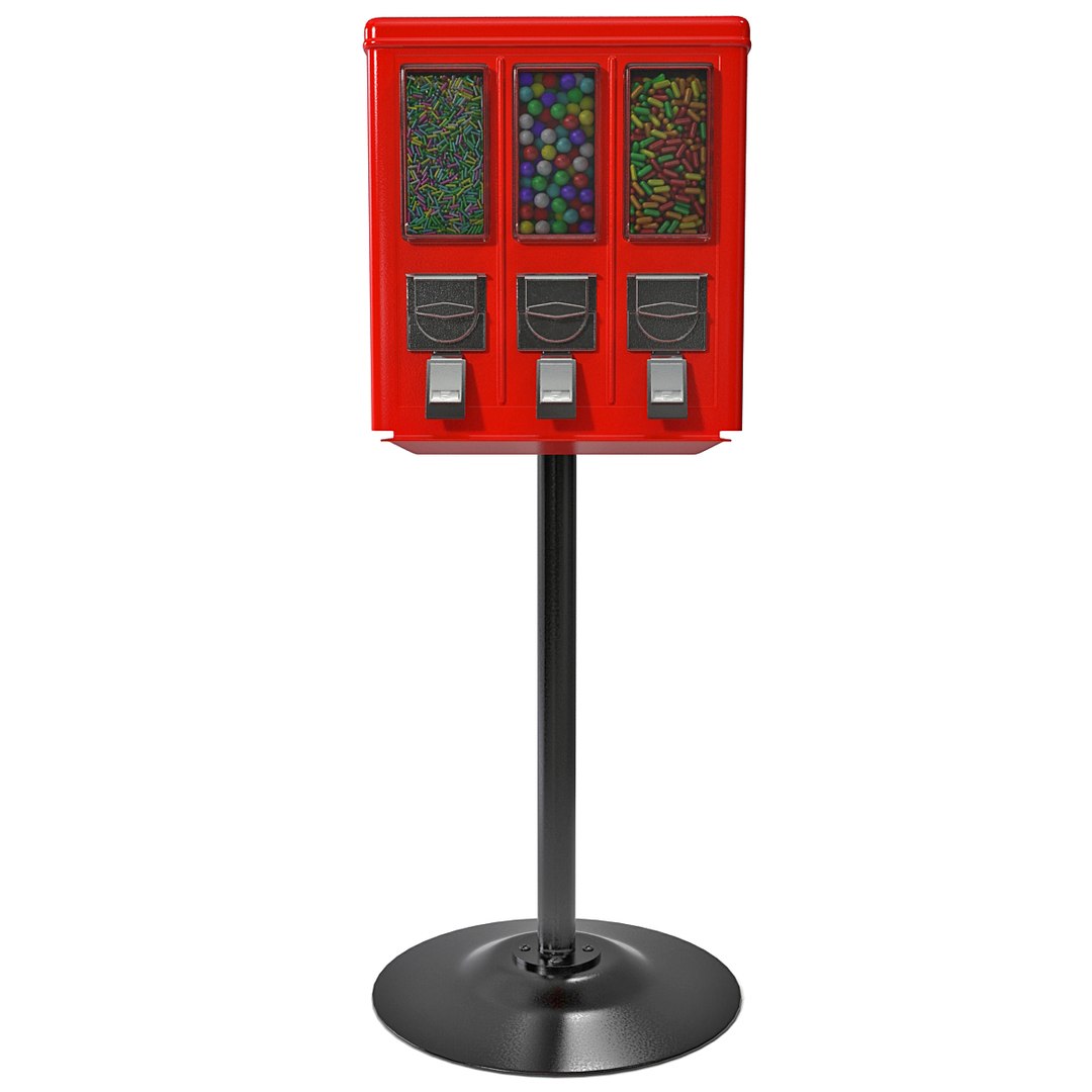3d Model Triple Vend Machine