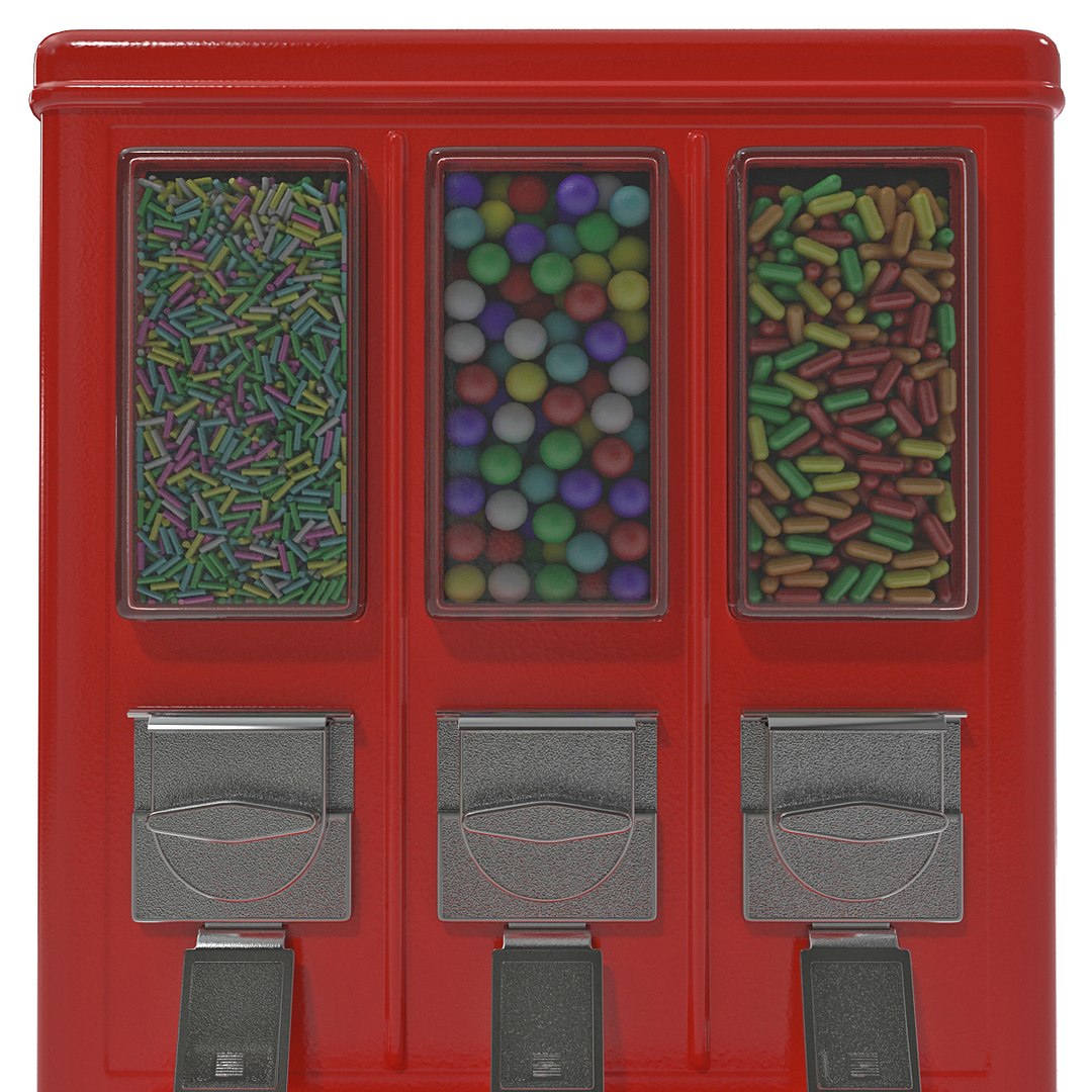 3d model triple vend machine