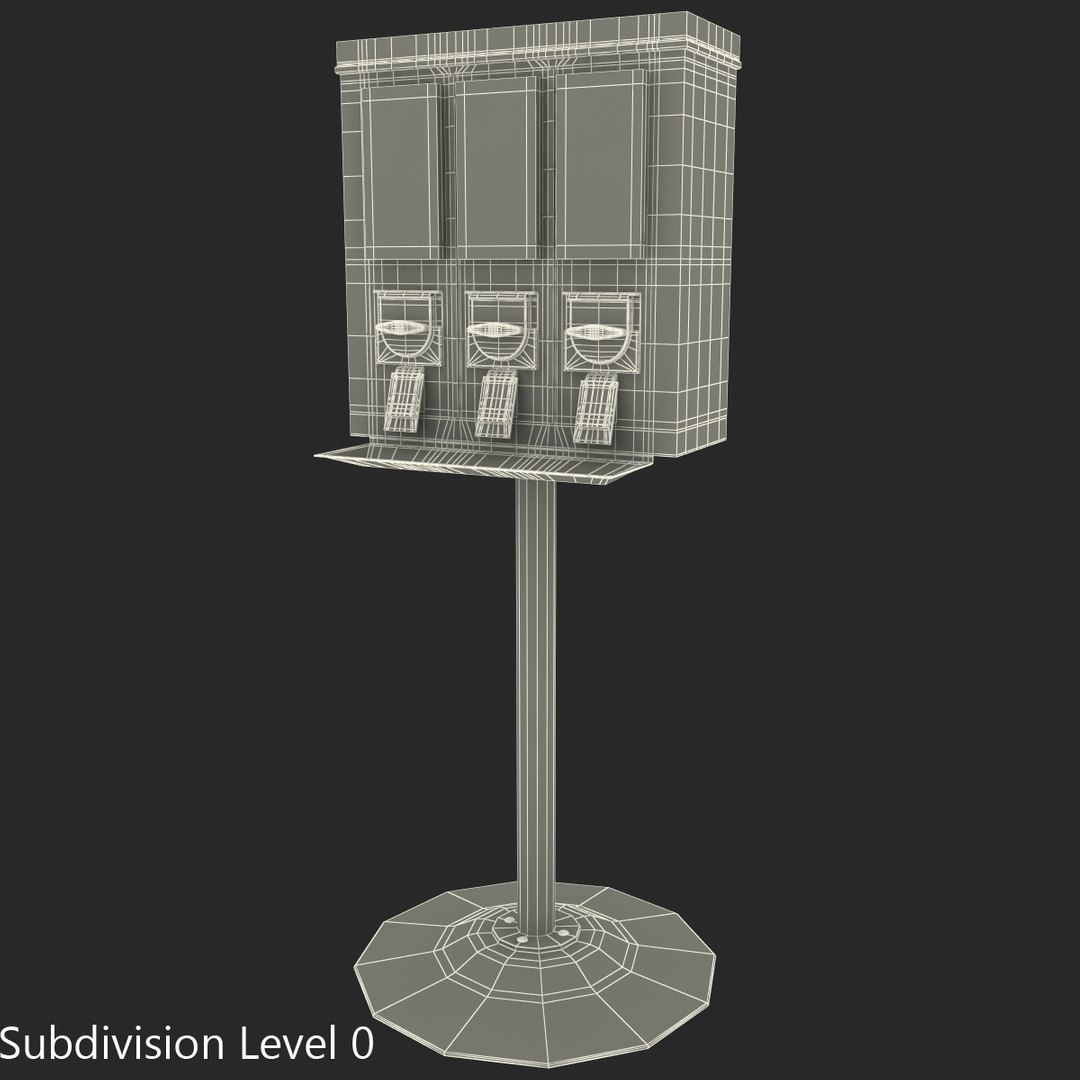 3d model triple vend machine