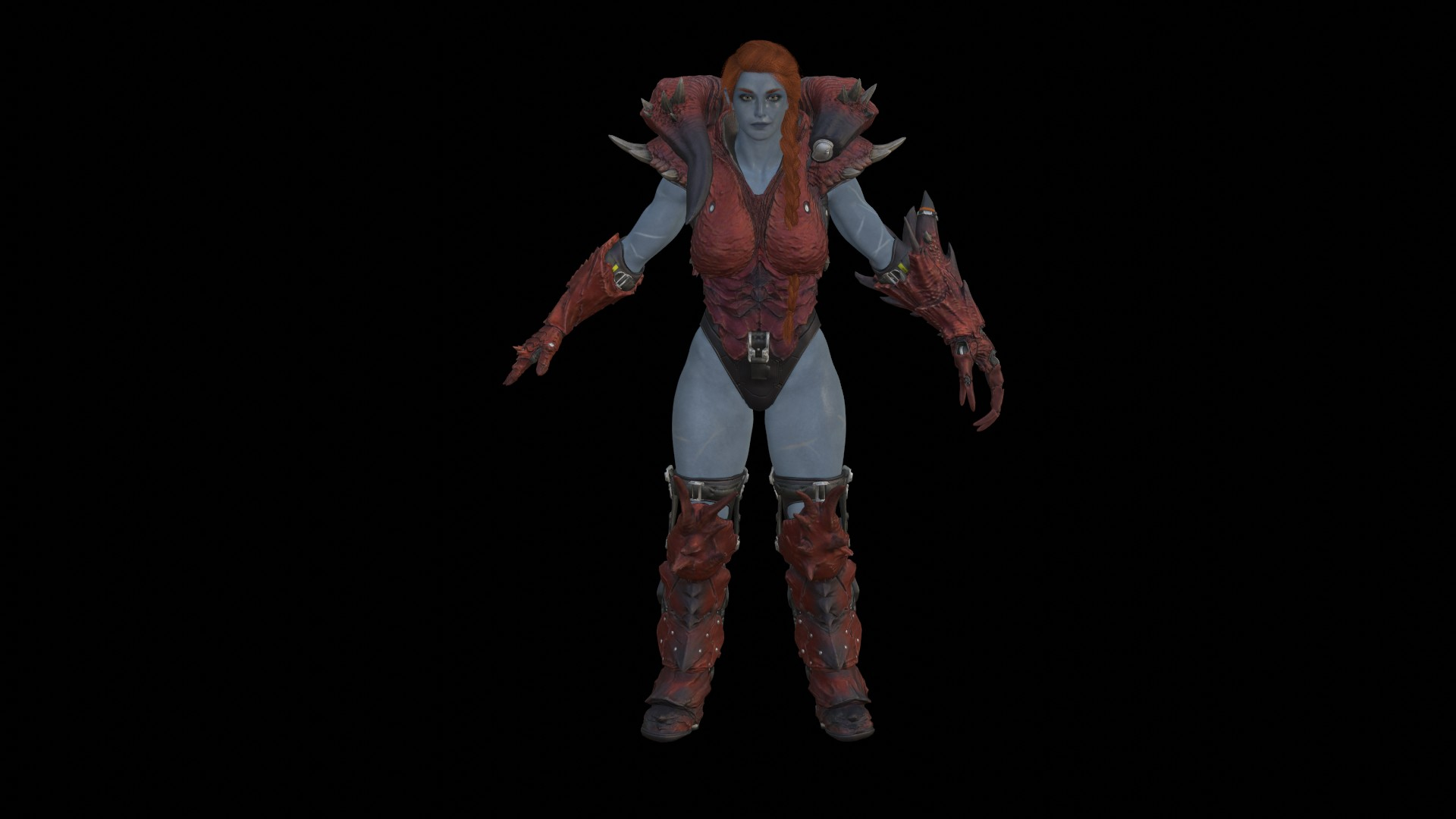 Modelo Nude Lady Hellbender Modelo 3D - TurboSquid 2118616