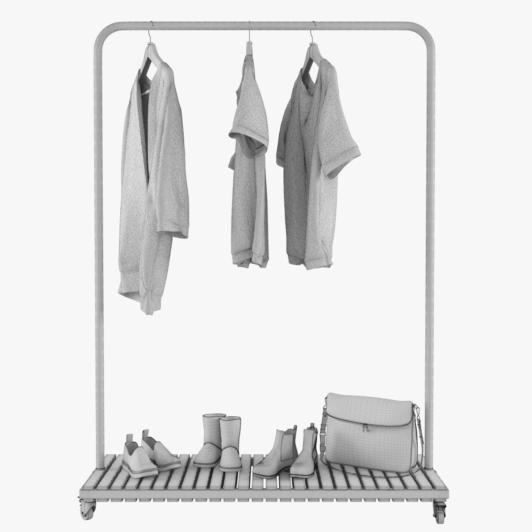 3d model clothing rack