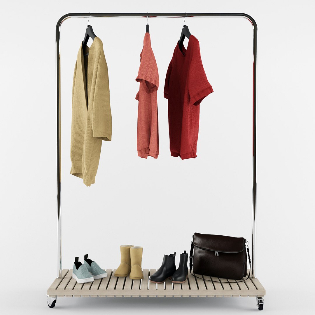 3d model clothing rack