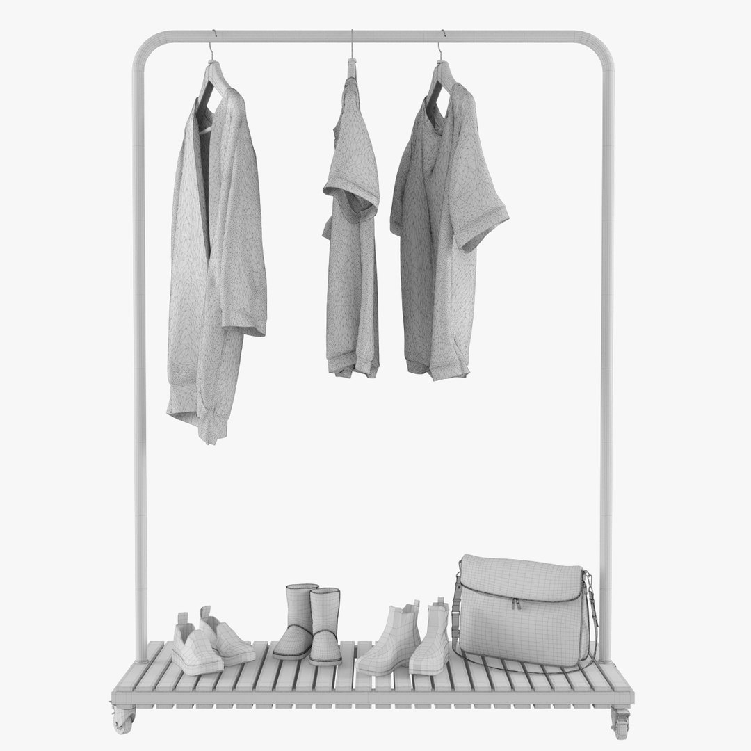 3d model clothing rack