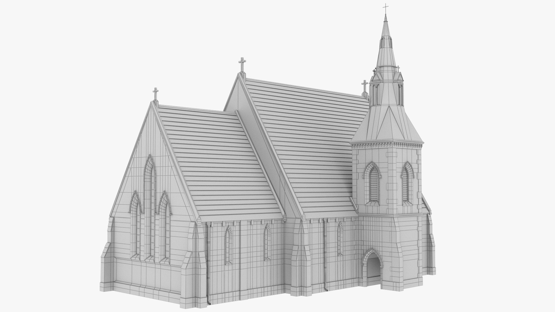 Old Church 3D Model - TurboSquid 1572961