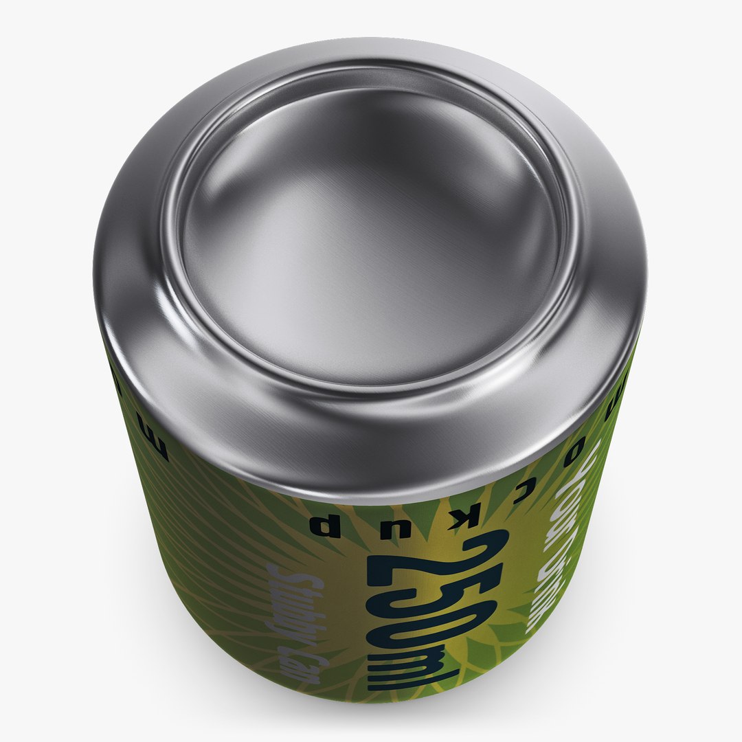 3D model Aluminum Stubby Can 250ml v 2 - TurboSquid 1906380
