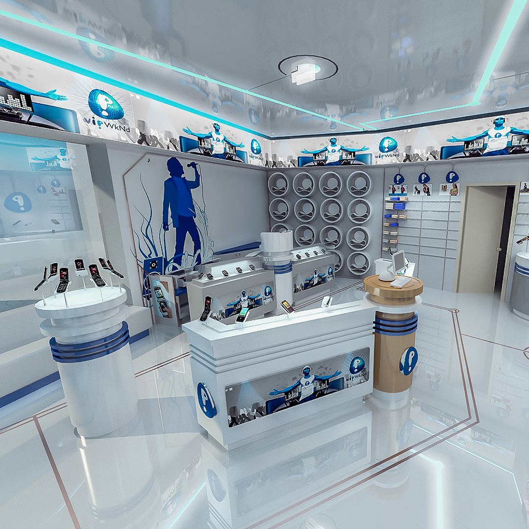 3D Mobile Phone Shop Interior 01 Model - TurboSquid 1751243