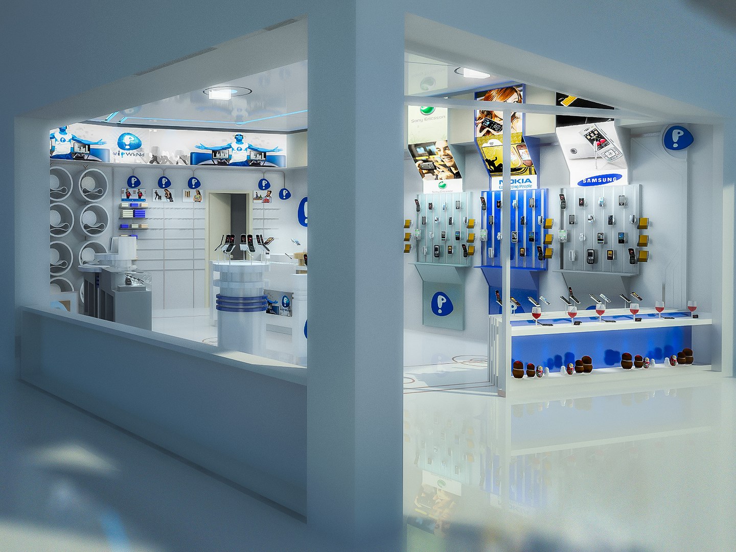 3D Mobile Phone Shop Interior 01 Model - TurboSquid 1751243