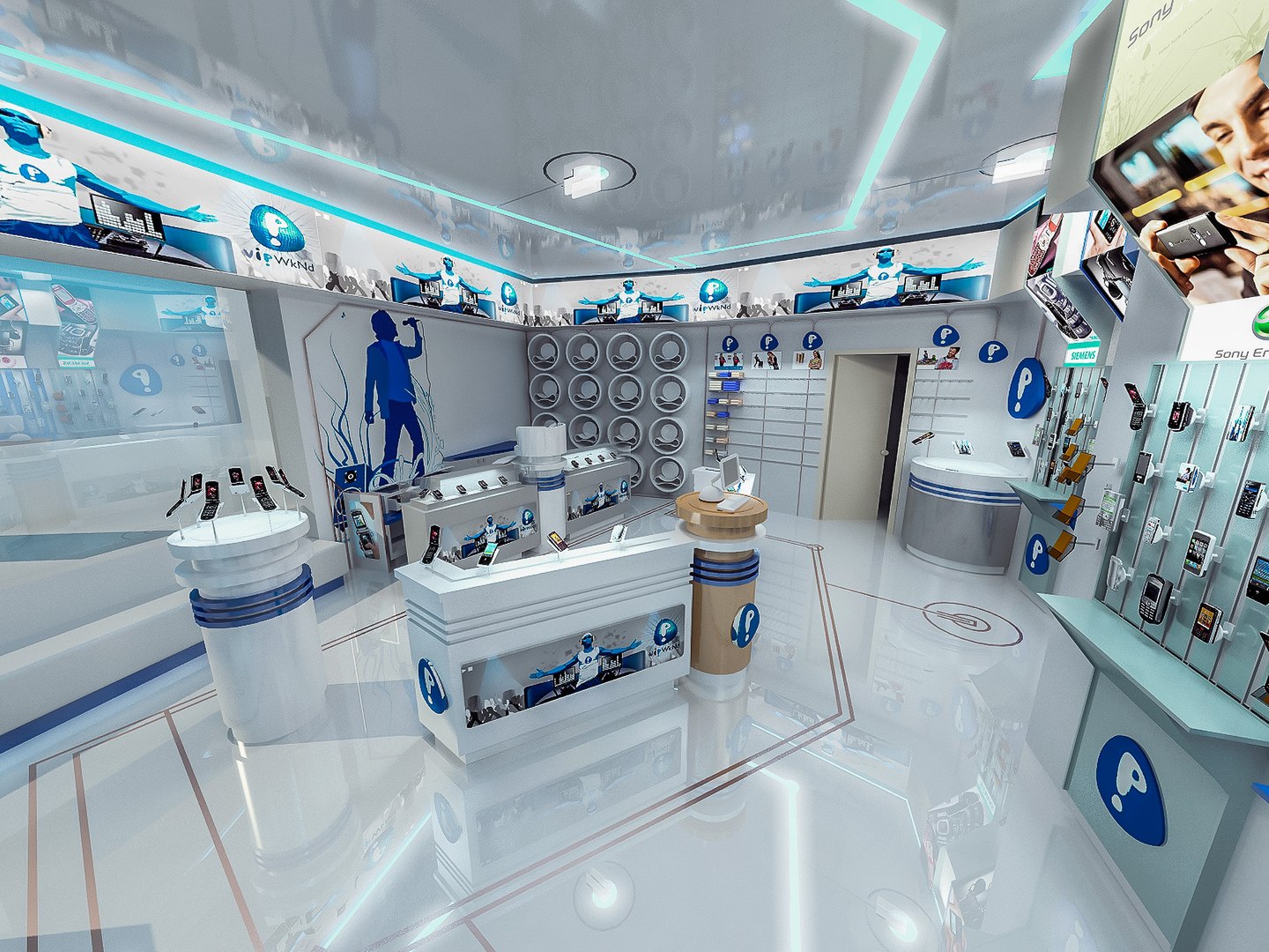 3D Mobile Phone Shop Interior 01 Model - TurboSquid 1751243