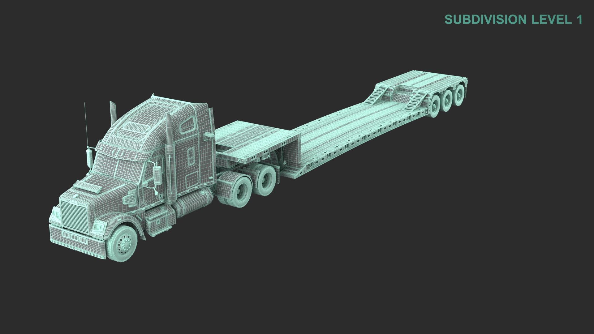 Freightliner With Trailer 3D Model - TurboSquid 2059787