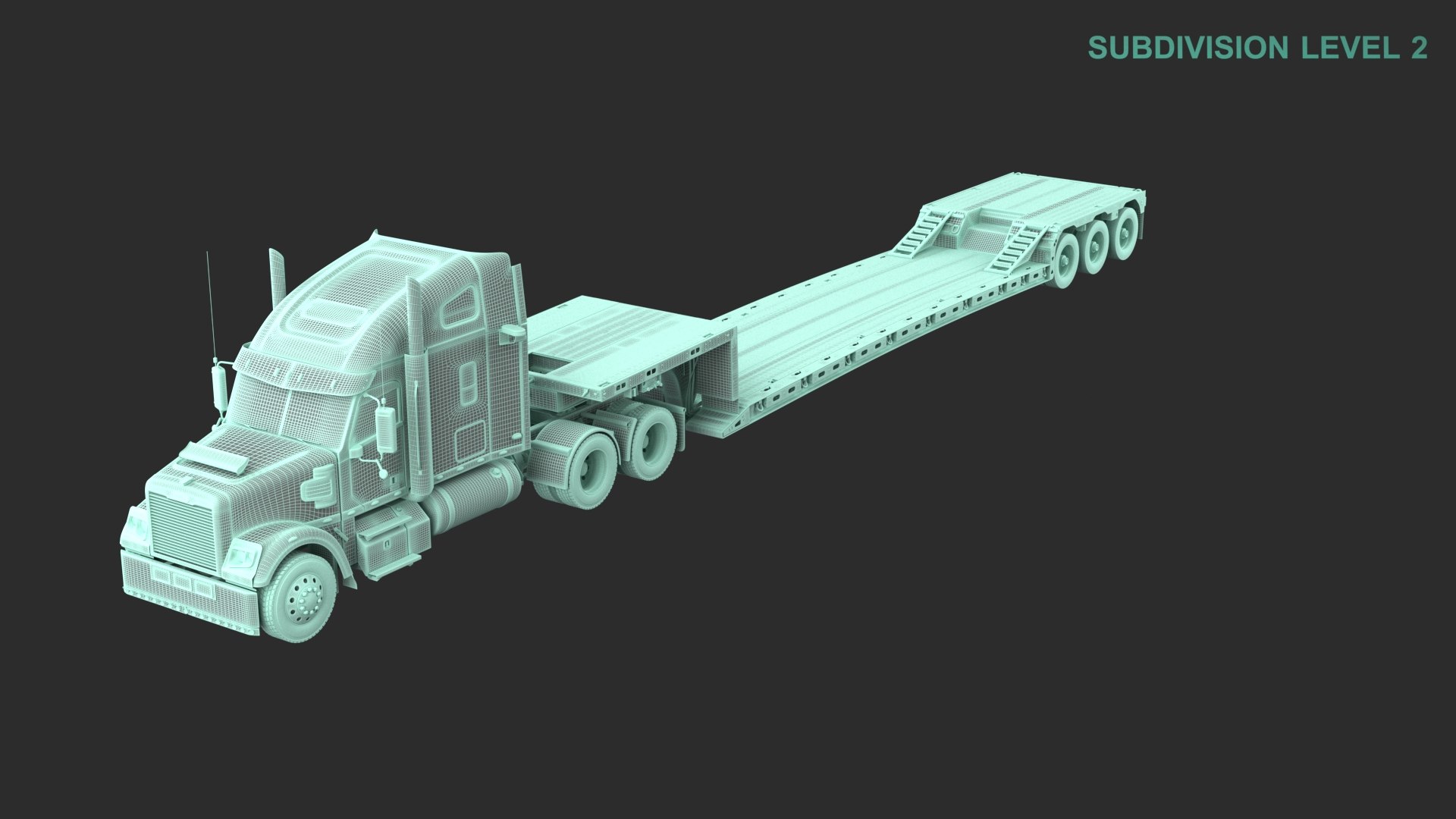 Freightliner With Trailer 3D Model - TurboSquid 2059787