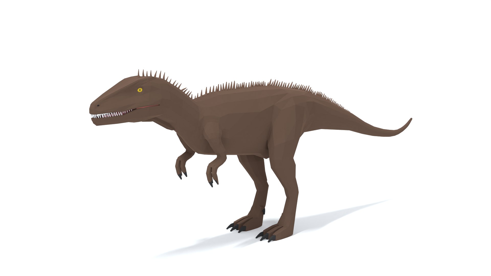 3D Model Low Poly Cartoon Carcharodontosaurus - TurboSquid 1850025