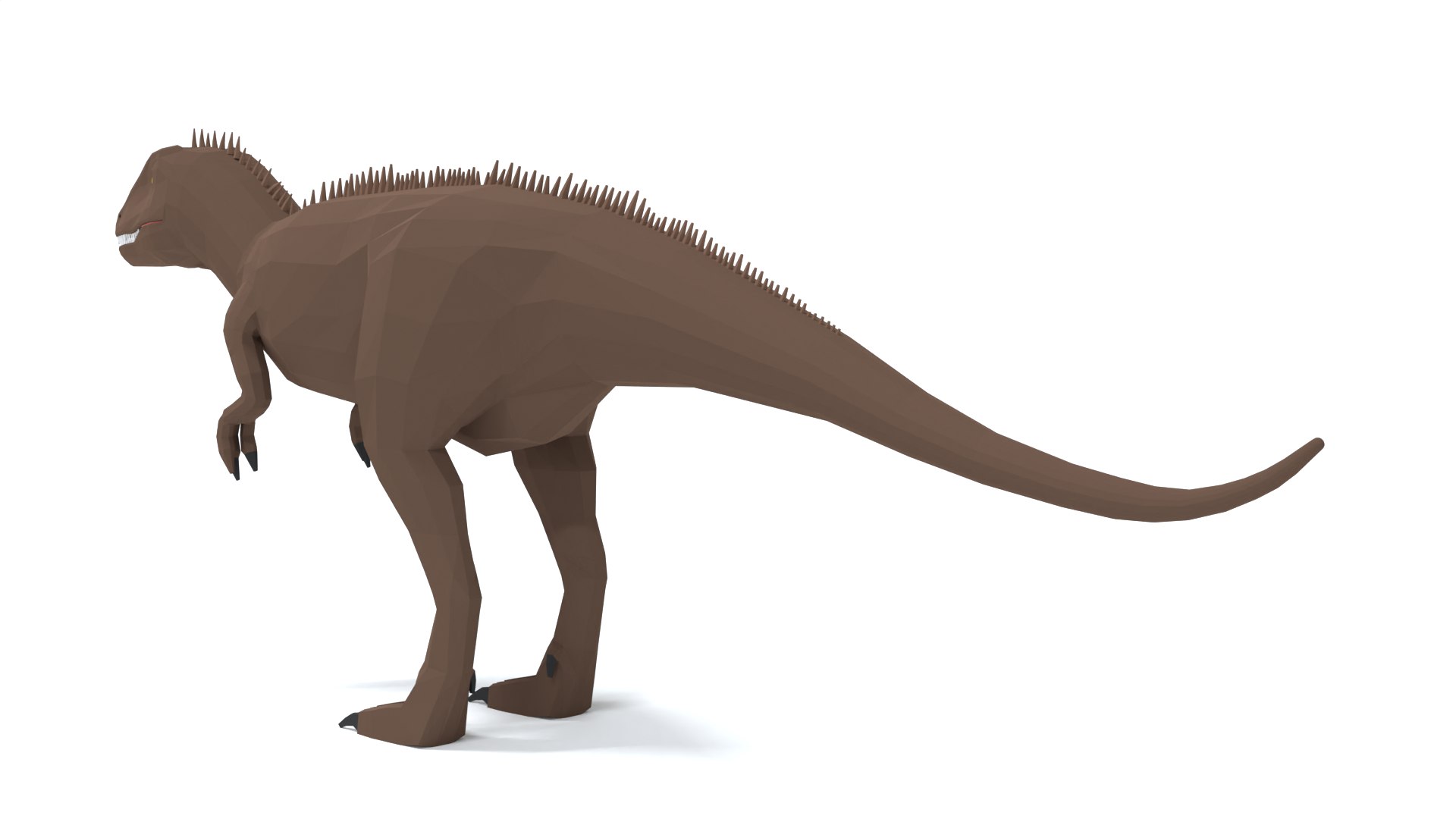3D Model Low Poly Cartoon Carcharodontosaurus - TurboSquid 1850025