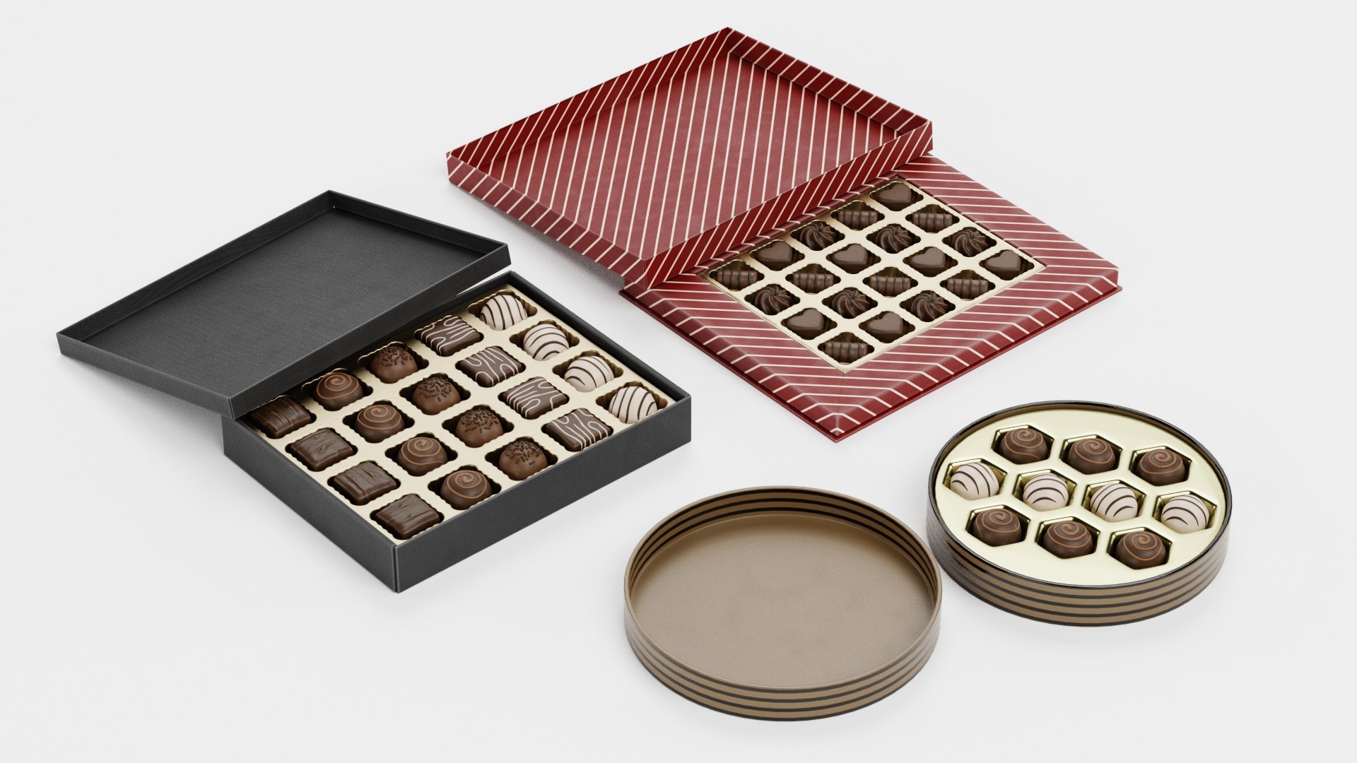 Chocolate Boxes Candies Model - TurboSquid 1519387
